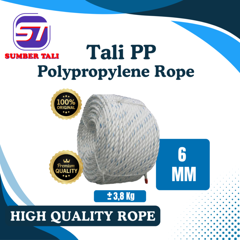 Tali PP / Polypropylene Rope 6 mm – Sumber Tali